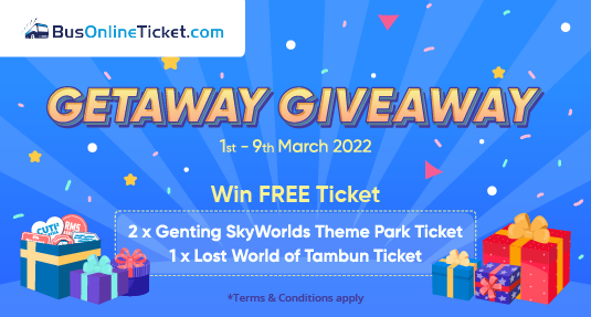 Getaway Giveaway - March 2022 | BusOnlineTicket.com